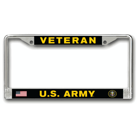 US Army Veteran License Plate Frame - New Retired and Veteran License ...