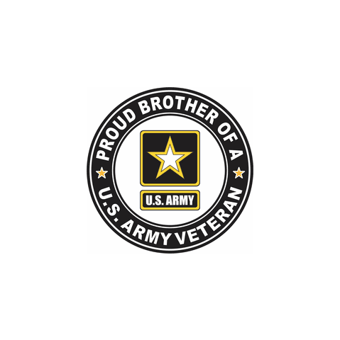 US Army Veteran Proud Brother Decal - Proud Family Veteran Stickers ...