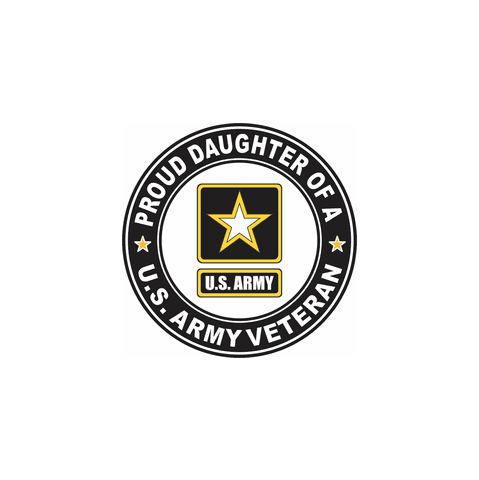 US Army Veteran Proud Daughter Decal - Proud Family Veteran Stickers ...