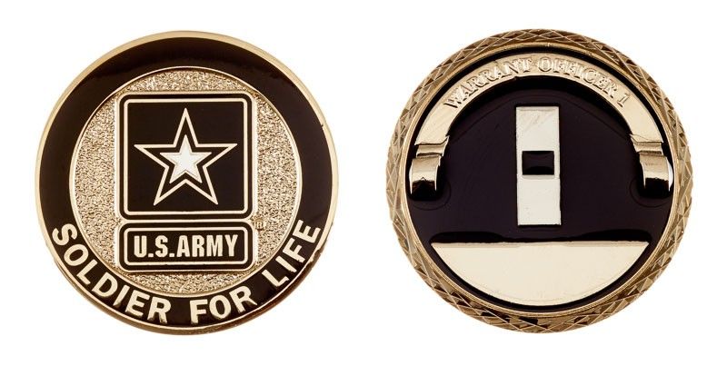 US Army Warrant Officer WO1 Challenge Coin - US Army Rank Challenge ...