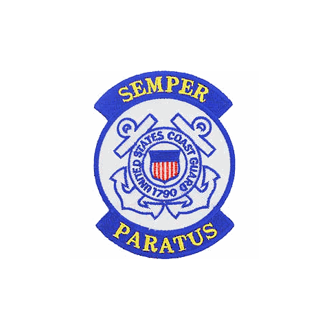 US Coast Guard 3 7/8" Semper Paratus Patch - US Coast Guard Patches ...