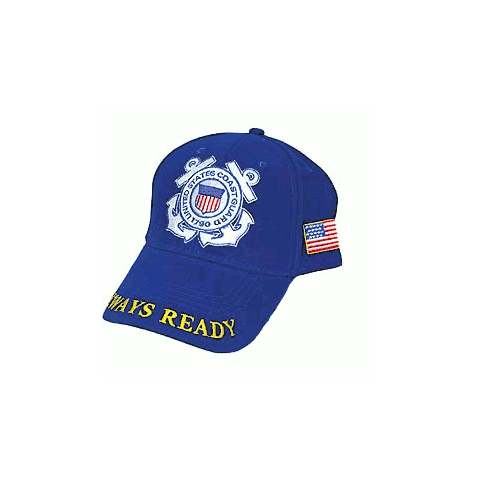 US Coast Guard "Always Ready" Embroidered Ball Cap - New Embroidered ...