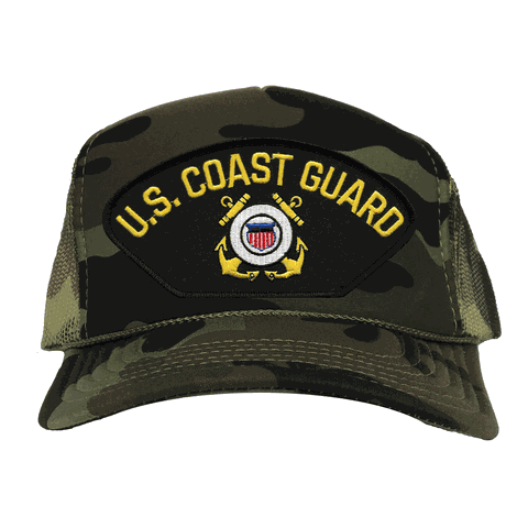 US Coast Guard Camo Mesh Back Cap - New Camo Mesh Caps - PriorService.com