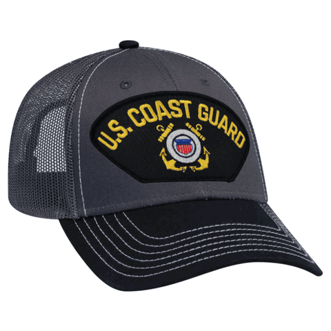 US Coast Guard Gray Mesh Back Cap - New Gray Mesh Caps - PriorService.com