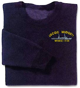 US Coast Guard Ship Custom Embroidered Sweatshirt - US Coast Guard ...