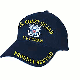 US Coast Guard Veteran Embroidered Ball Cap - US Coast Guard Caps ...