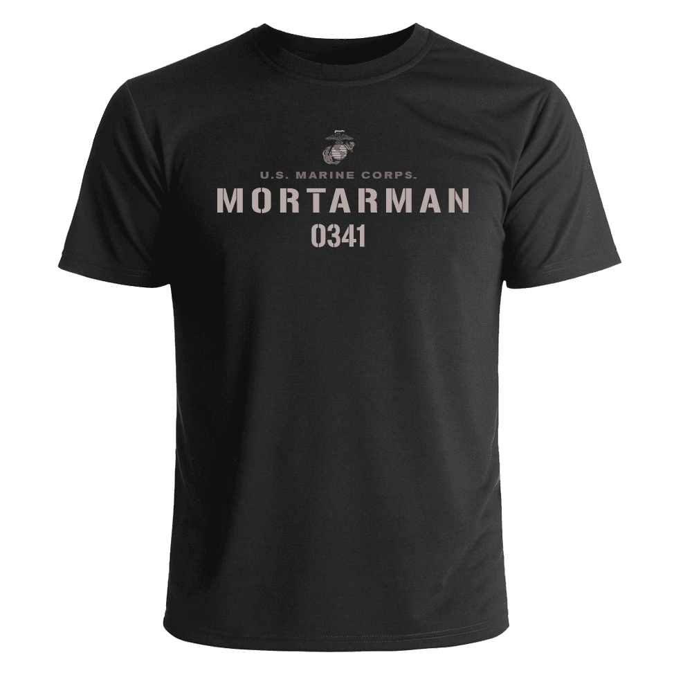 US Marine Corps 0341 Mortarman T-Shirt - US Marine Corps MOS T-Shirts ...