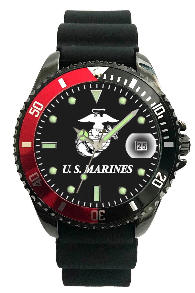 US Marine Corps Etched Dial Watch - NEW ITEMS - PriorService.com