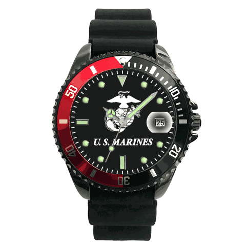 US Marine Corps Etched Dial Watch - NEW ITEMS - PriorService.com