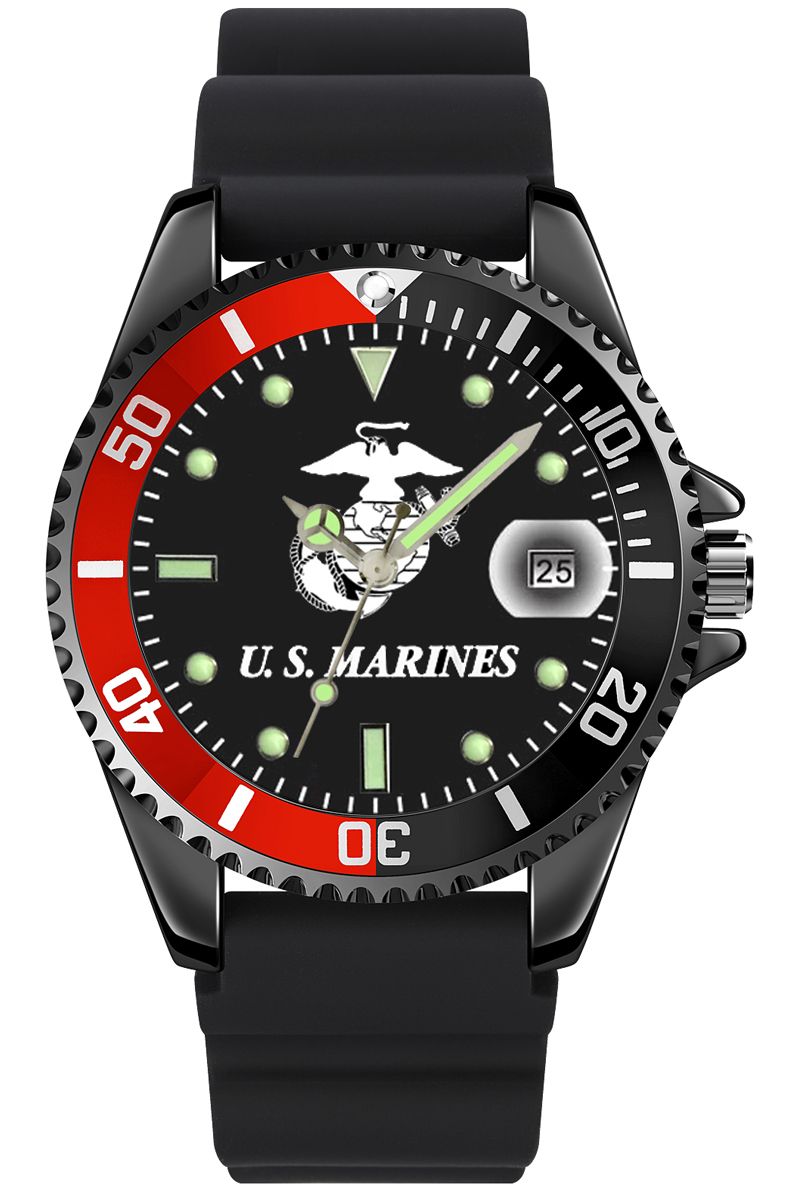 US Marine Corps Etched Dial Watch - NEW ITEMS - PriorService.com