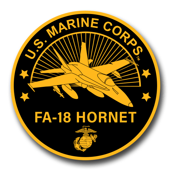 US Marine Corps FA-18 Hornet Decal - US Marine Corps Aircraft Decals ...