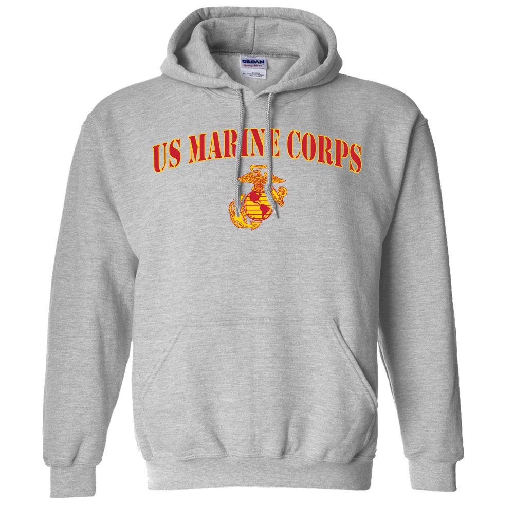 US Marine Corps Hooded Sweatshirt - US Marine Corps Sweatshirts ...