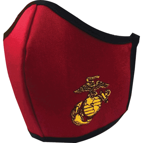 US Marine Corps Logo Red Face Mask - Military Face Masks - PriorService.com