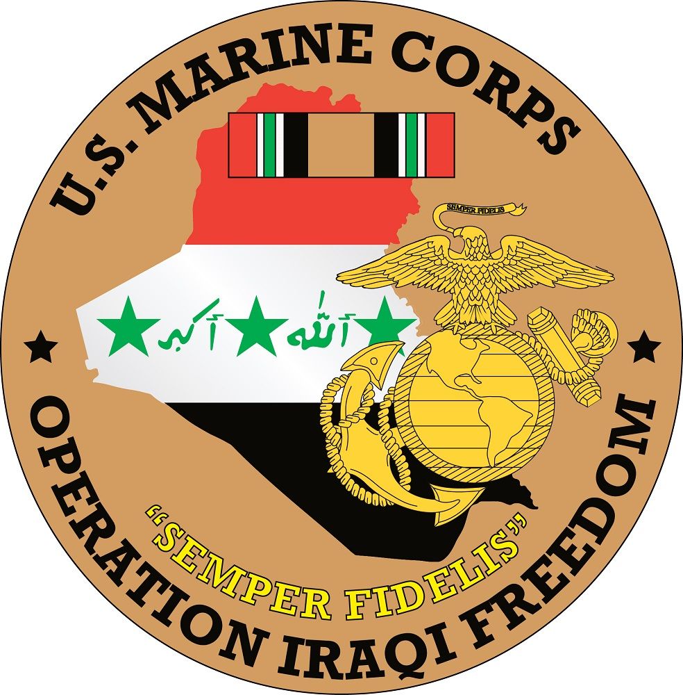 US Marine Corps Operation Iraqi Freedom Decal - US Marine Corps ...