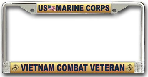 US Marine Corps Vietnam Combat Veteran License Plate Frame - US Marine ...
