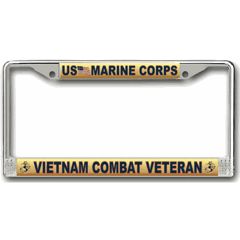 US Marine Corps Vietnam Combat Veteran License Plate Frame - US Marine ...