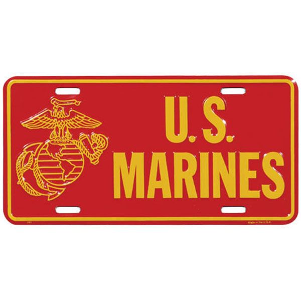 Us Marines Globe And Anchor License Plate Us Marine Corps License