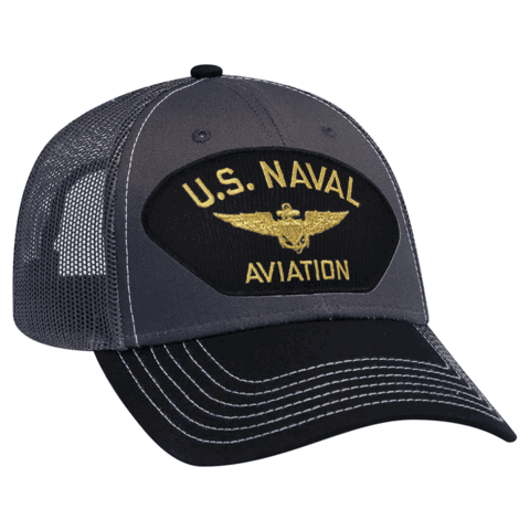 US Naval Aviation Gray Mesh Back Cap - New Gray Mesh Caps ...