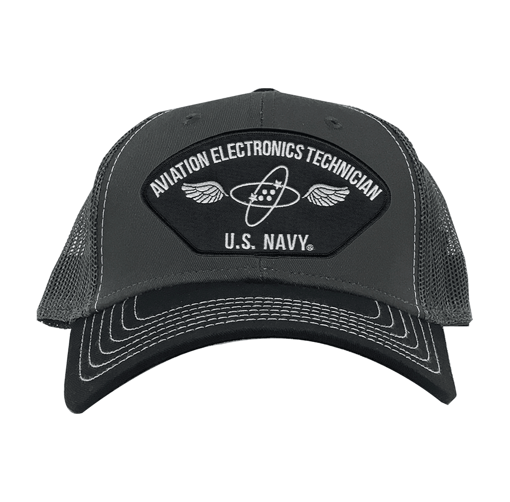 US Navy Aviation Electronics Technician Gray Mesh Ball Cap - US Navy ...