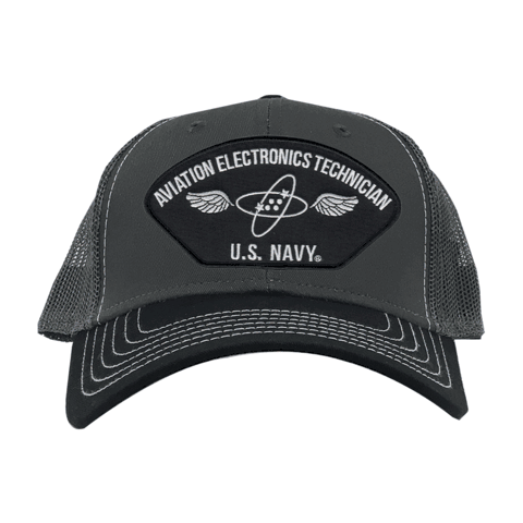 US Navy Aviation Electronics Technician Gray Mesh Ball Cap - US Navy ...