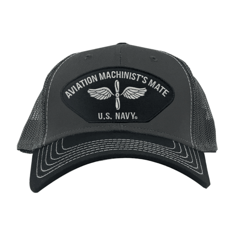 US Navy Aviation Machinists Mate Gray Mesh Cap - US Navy Ratings Gray ...