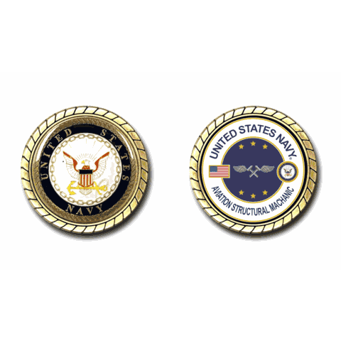 US Navy Aviation Structural Mechanic Challenge Coin - US Navy Rating ...