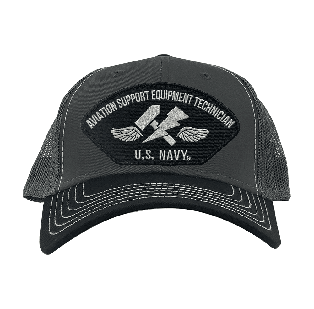 US Navy Aviation Support Equipment Technician Gray Mesh Cap - US Navy ...