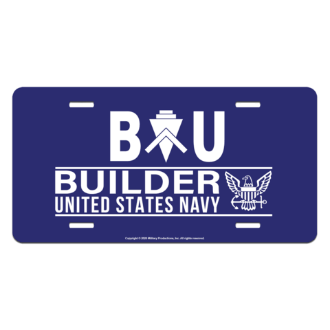 US Navy Builder License Plate - US Navy Rates License Plates ...