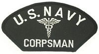 US Navy Corpsman Hat Patch - Navy Patches - PriorService.com