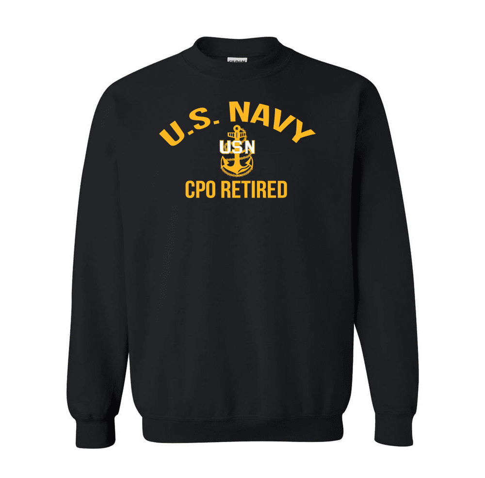 US Navy CPO Retired Sweatshirt - New Veteran Sweatshirts - PriorService.com