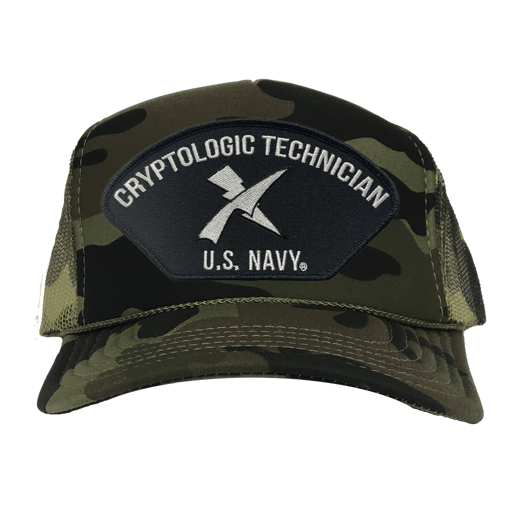 US Navy Cryptologic Technician Camo Mesh Cap - US Navy Ratings Camo ...