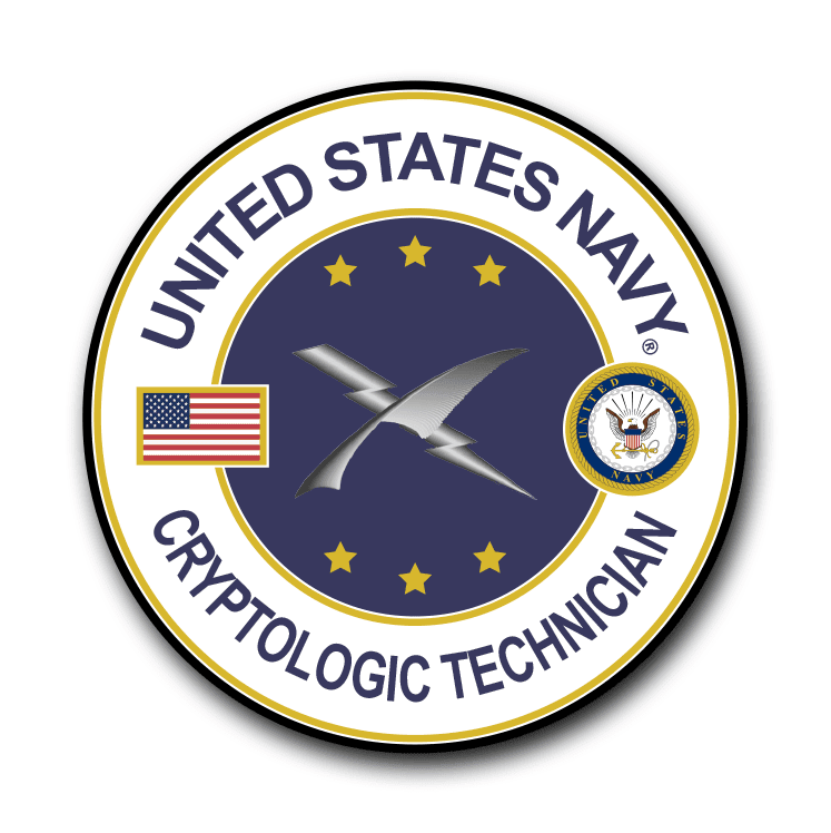 US Navy Cryptologic Technician Decal - US Navy Rating Decals - PriorService.com