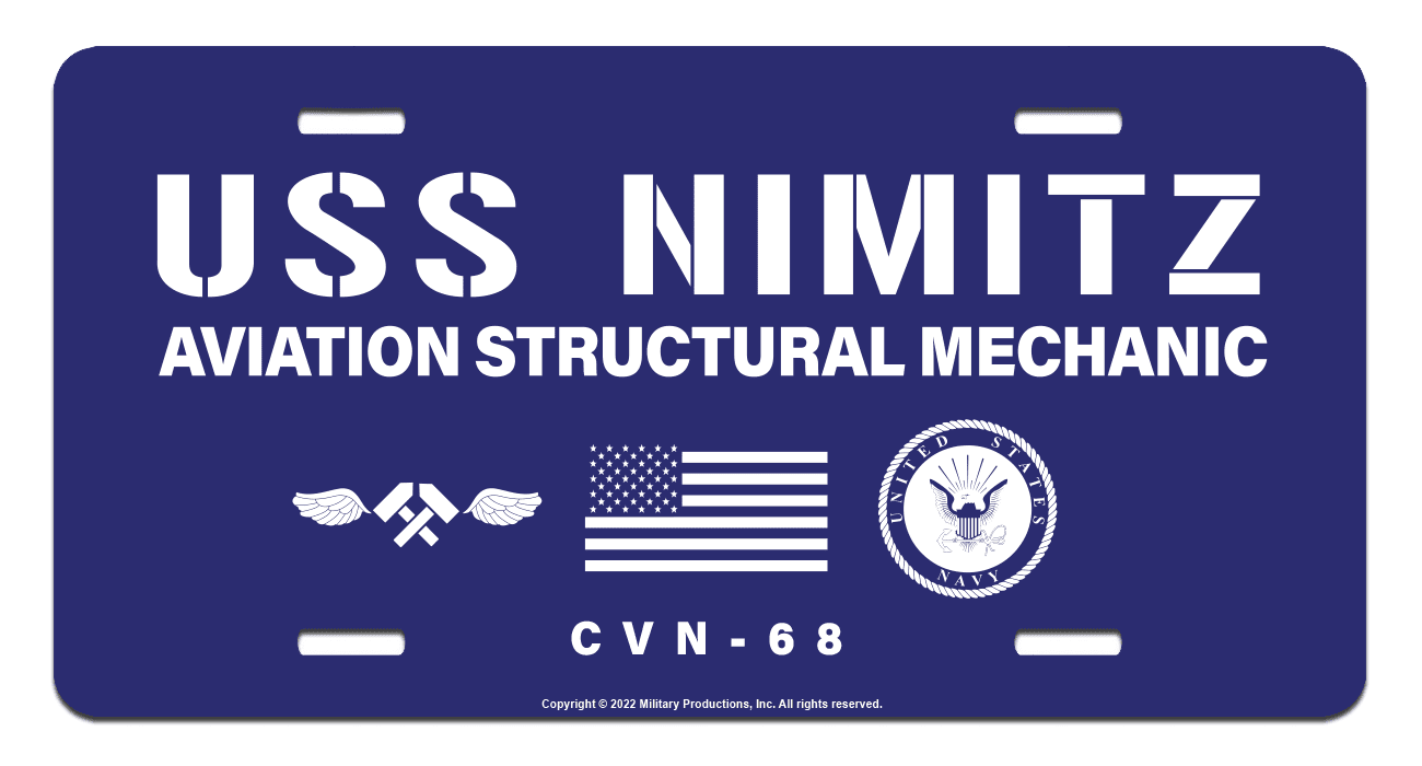 US Navy Custom Aviation Structural Mechanic License Plate - US Navy ...