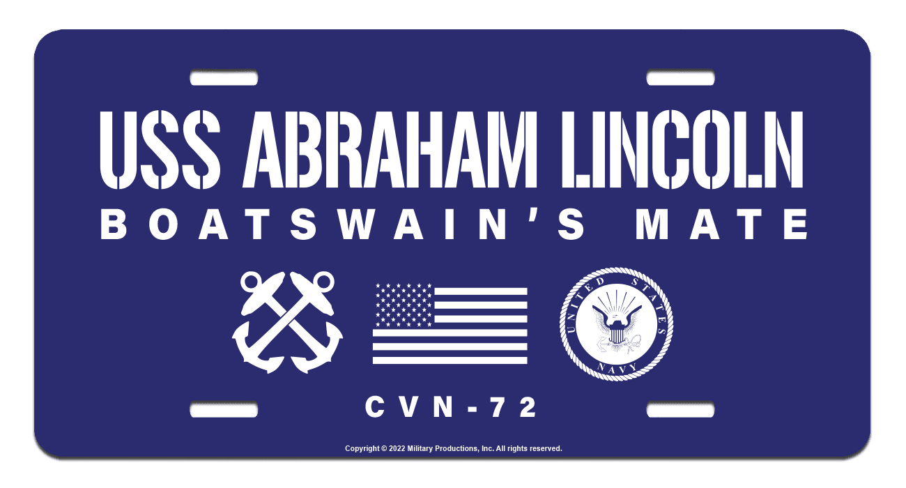 US Navy Custom Boatswains Mate License Plate - US Navy Custom Ship ...
