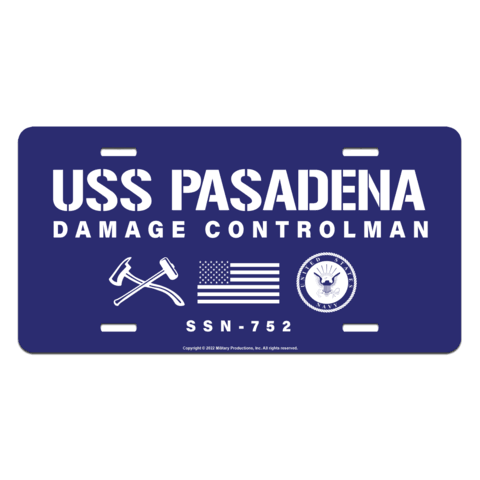 US Navy Custom Damage Controlman License Plate - US Navy Custom Ship ...