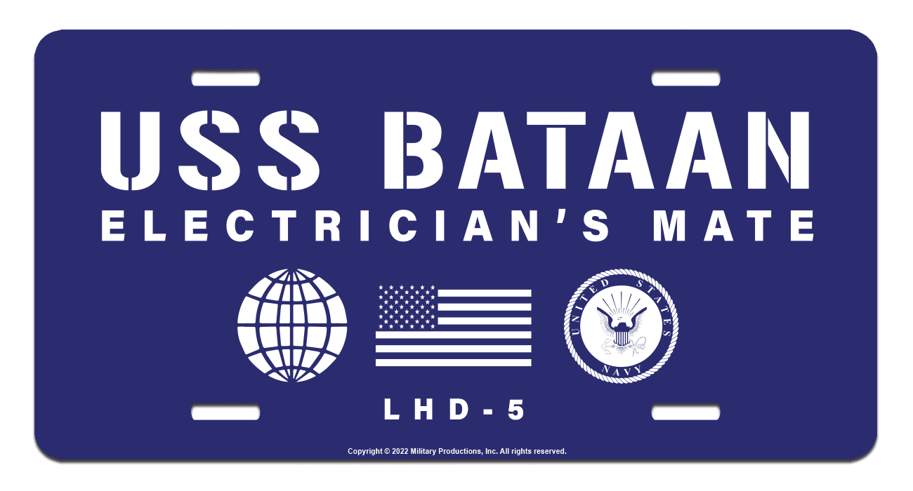 US Navy Custom Electricians Mate License Plate - US Navy Custom Ship ...