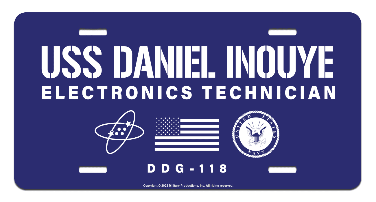 US Navy Custom Electronics Technician License Plate - US Navy Custom ...