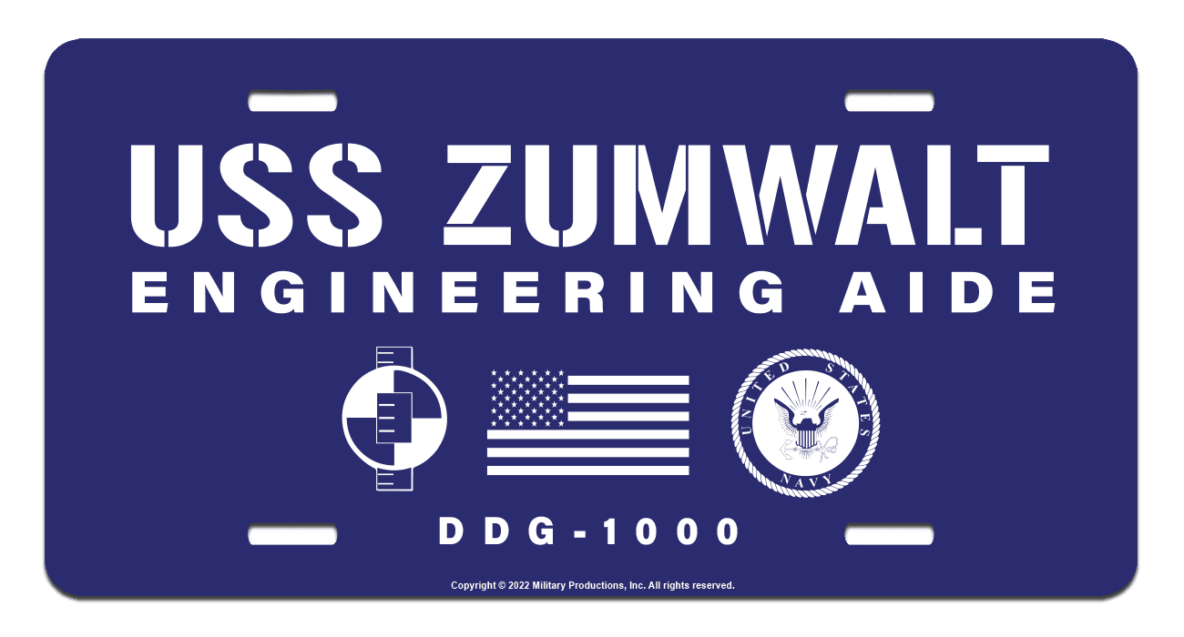 US Navy Custom Engineering Aide License Plate - US Navy Custom Ship ...