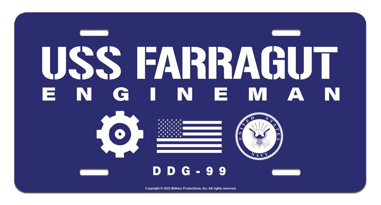 US Navy Custom Engineman License Plate - US Navy Custom Ship Rating ...