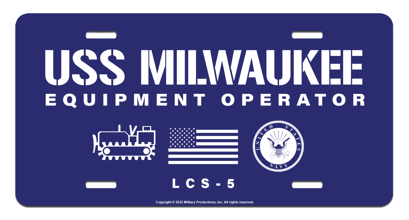 US Navy Custom Equipment Operator License Plate - US Navy Custom Ship ...