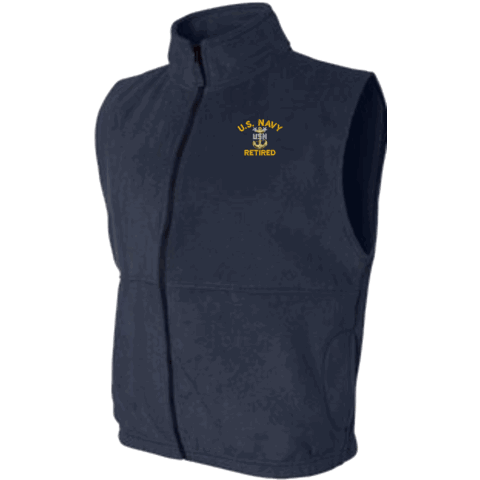 US Navy Custom Fleece Vest - Custom Military Vests - PriorService.com