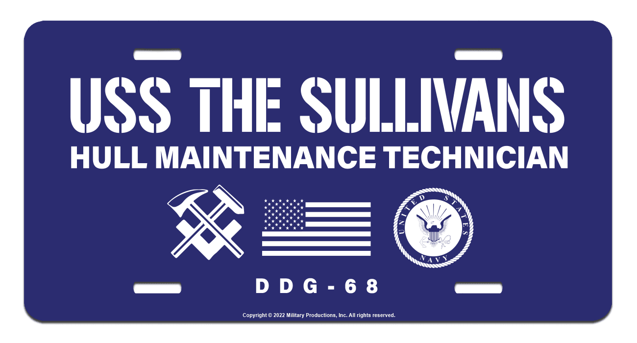 US Navy Custom Hull Maintenance Technician License Plate - US Navy ...