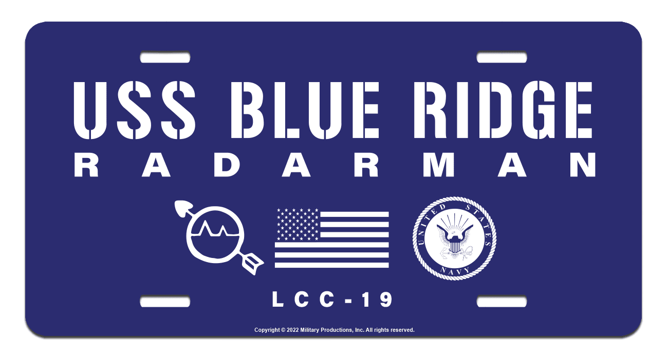 US Navy Custom Radarman License Plate - US Navy Custom Ship Rating ...