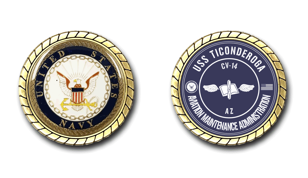 US Navy Custom Ship Aviation Maintenance Administration Challenge Coin ...