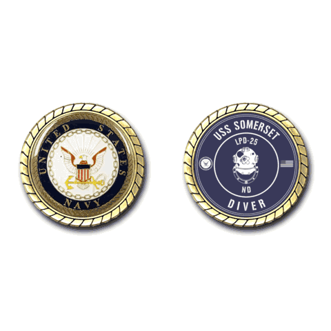 US Navy Custom Ship Diver Challenge Coin - US Navy Custom Ship Rating ...