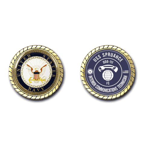 US Navy Custom Ship Interior Communications Technician Challenge Coin ...