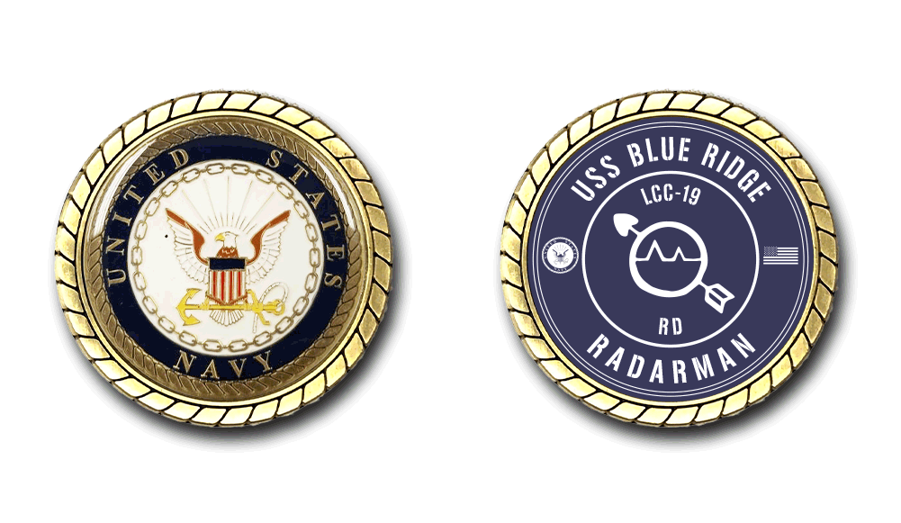 US Navy Custom Ship Radarman Challenge Coin - US Navy Custom Ship ...