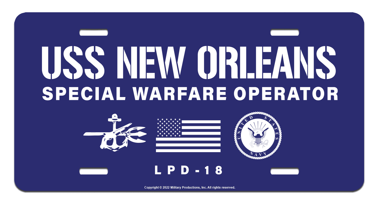 US Navy Custom Special Warfare Operator License Plate - US Navy Custom ...