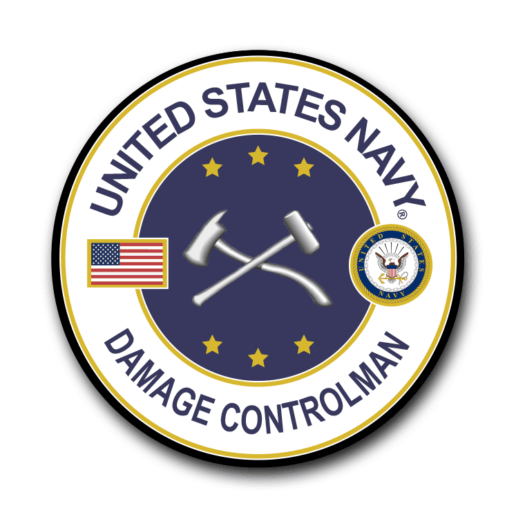 US Navy Damage Controlman Decal - US Navy Rating Decals - PriorService.com