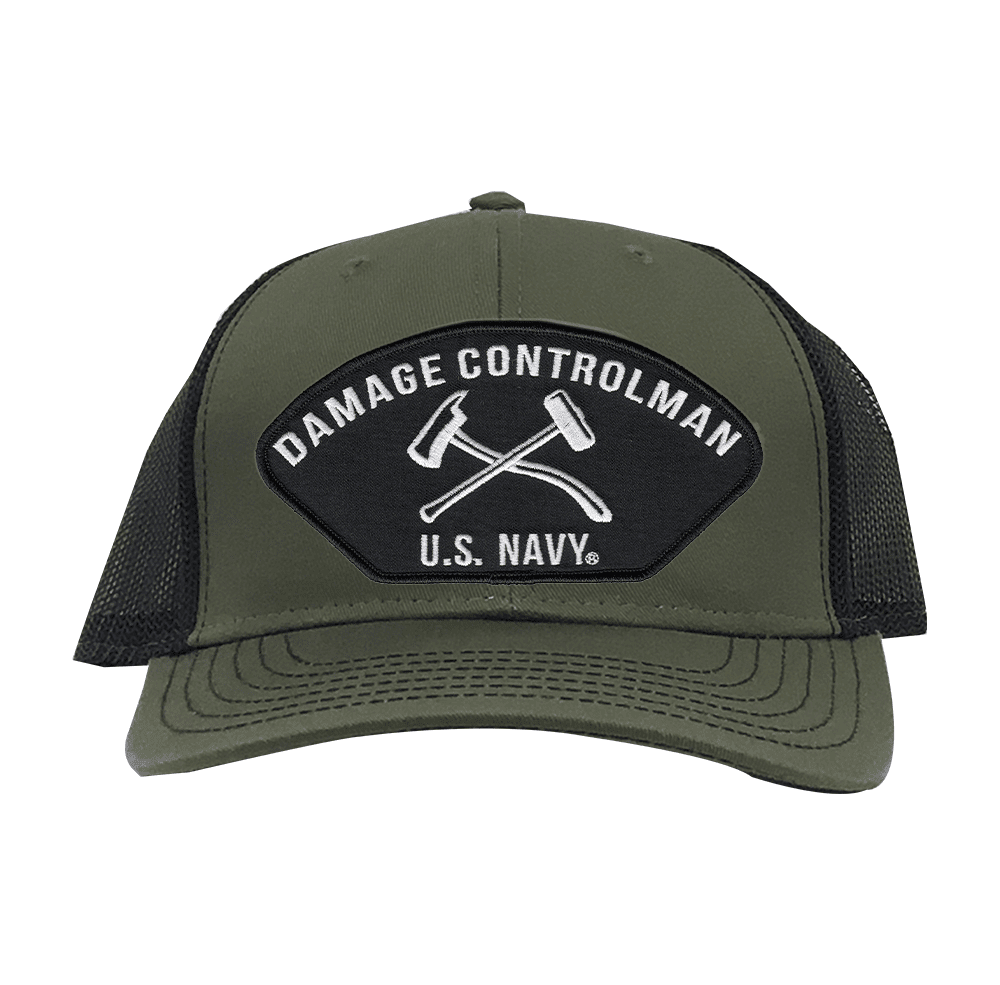 US Navy Damage Controlman OD Green Mesh Ball Cap - US Navy Ratings OD ...